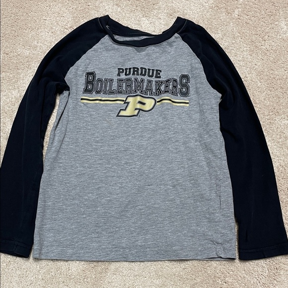 Gen2 | Shirts & Tops | Purdue Kids Long Sleeve Raglan Tee Gray And ...